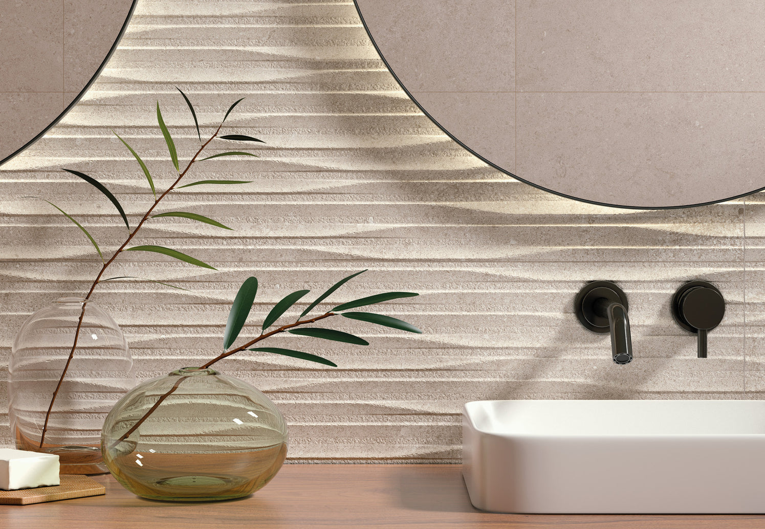 Elevating Luxury Bathrooms with Island Stone Tile Accent Walls